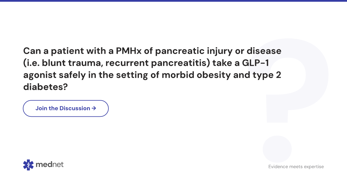 Can a patient with a PMHx of pancreatic injury or disease (i.e. blunt ...