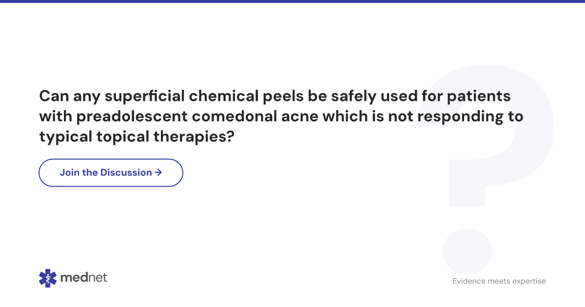 Can any superficial chemical peels be safely used for patients with ...