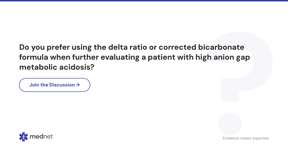 Do you prefer using the delta ratio or corrected bicarbonate formula ...