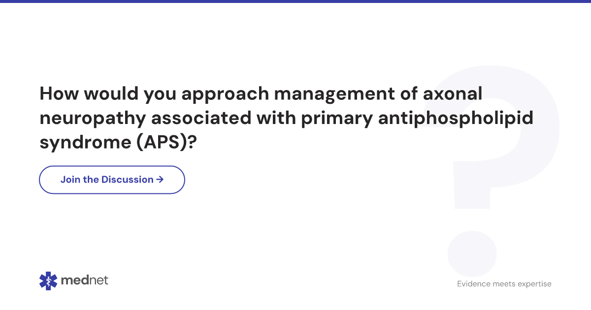 How would you approach management of axonal neuropathy associated with ...