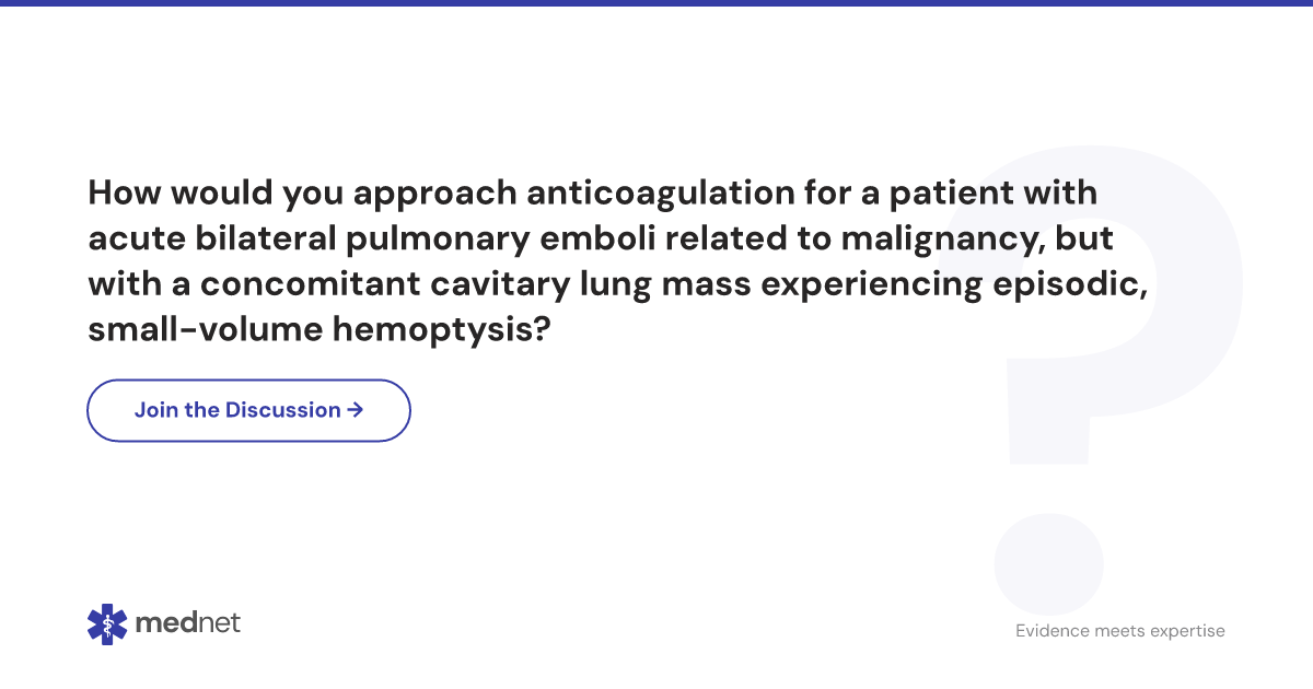 How would you approach anticoagulation for a patient with acute ...
