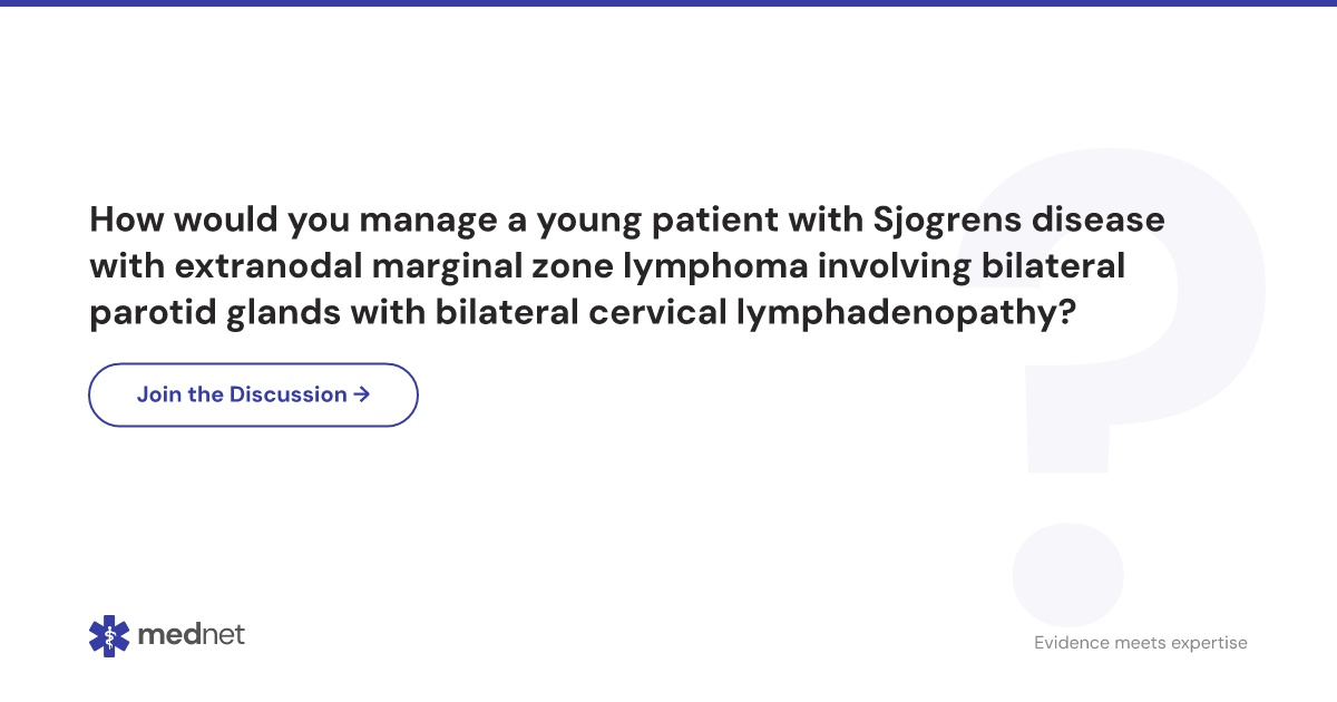 How would you manage a young patient with Sjogrens disease with ...