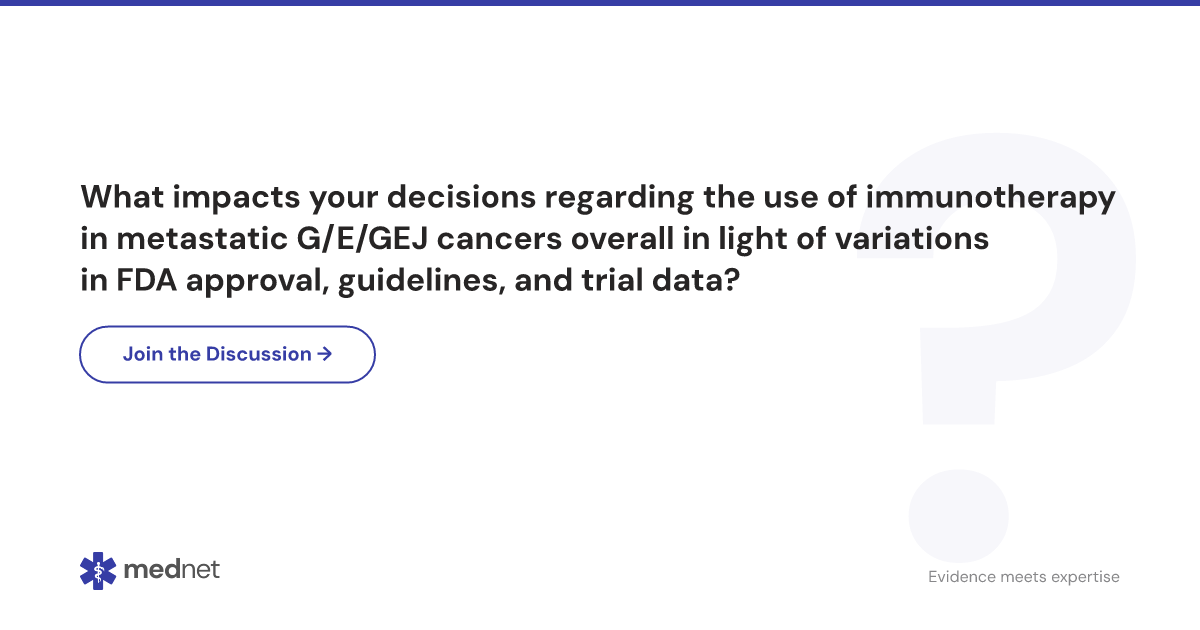 What impacts your decisions regarding the use of immunotherapy in ...