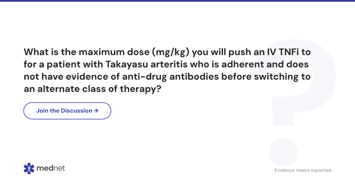 What is the maximum dose (mg/kg) you will push an IV TNFi to for a ...